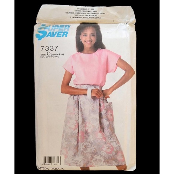 Simplicity | Other | Vintage Skirt Top Sewing Pattern 986 Simplicity ...